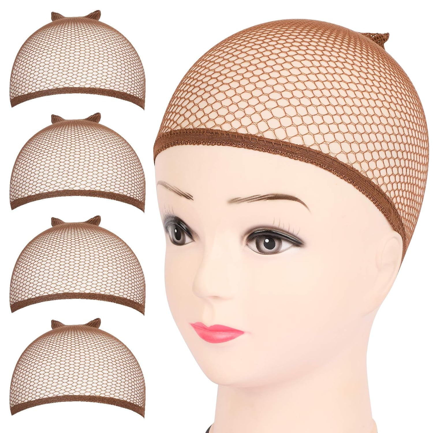 4Pcs Mesh Wig Caps Net, Wig Caps Mesh Net Open End, Wig Cap for women ...