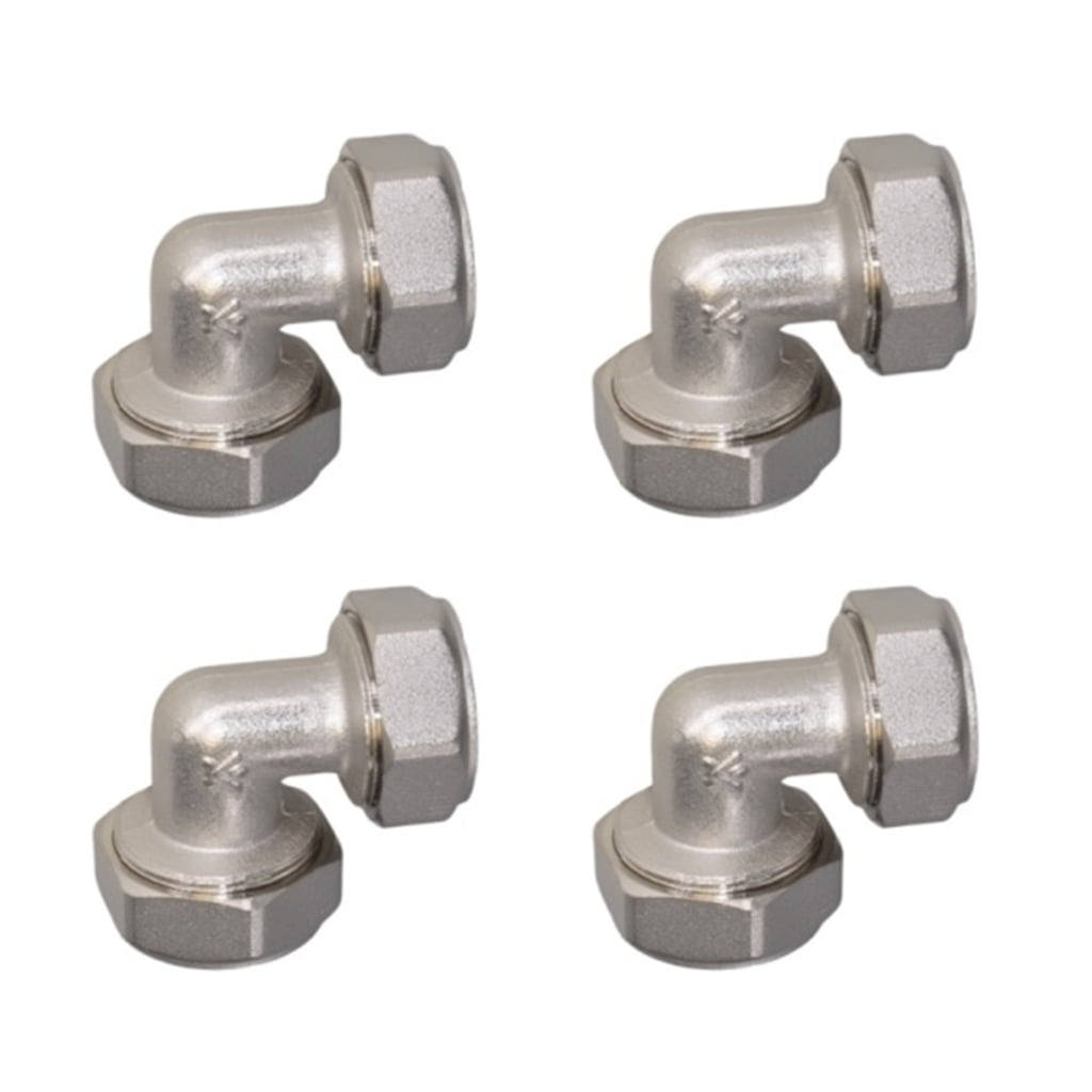 4Pcs Metal 3/4inch Air Pipe Elbow Fitting Connector 90 Degree Pipe ...