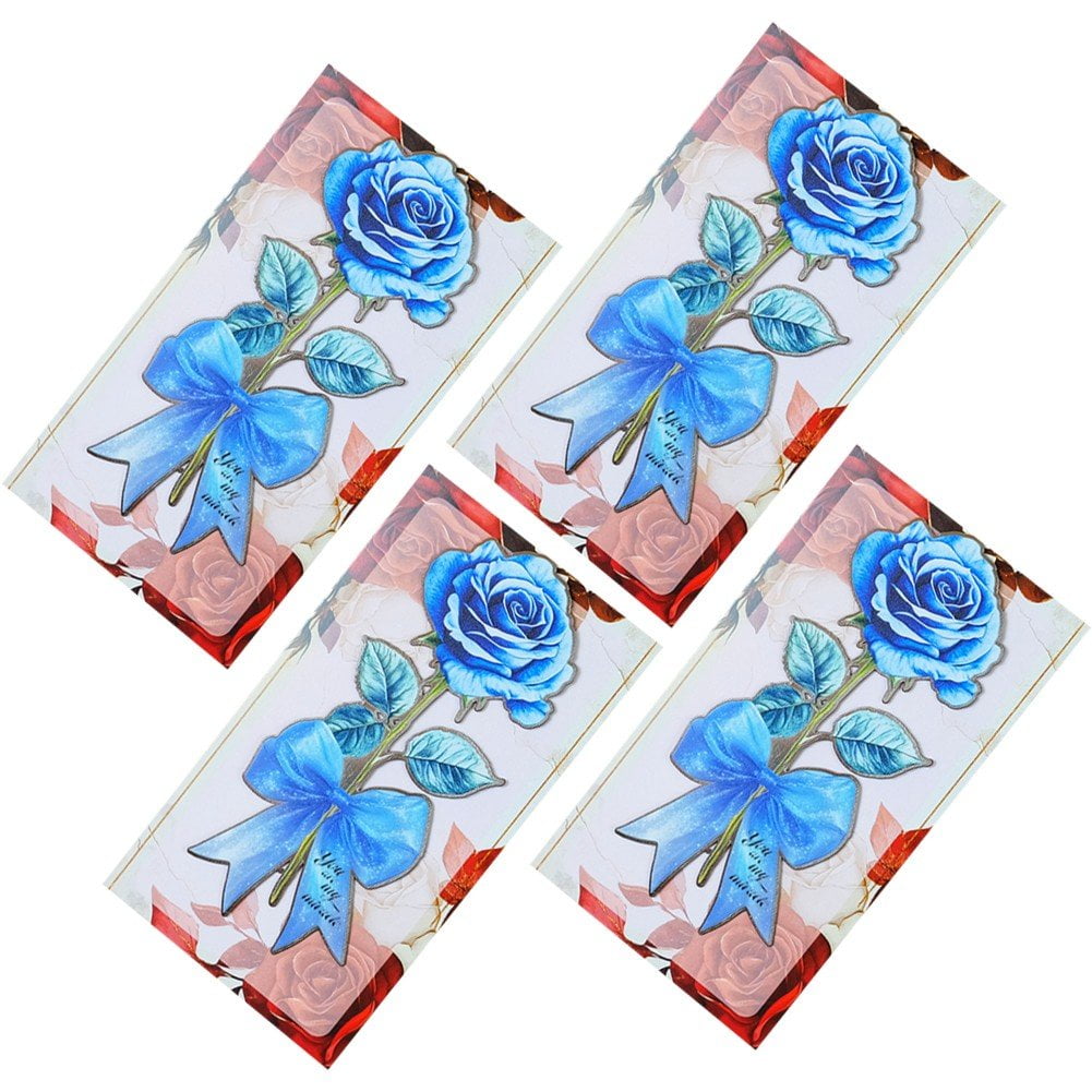 4Pcs Metal Bookmark Rose Shape Bow Bookmark Hollow Out Book Mark Office ...