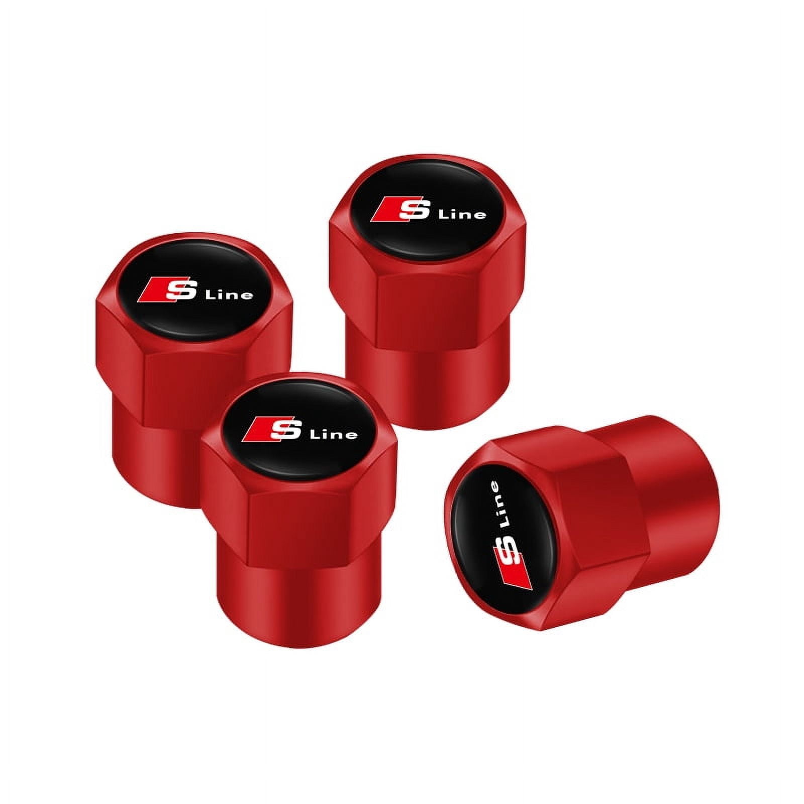 4Pcs Metal Car Wheel Tire Valve Caps Stem Case Covers For Audi Sline ...
