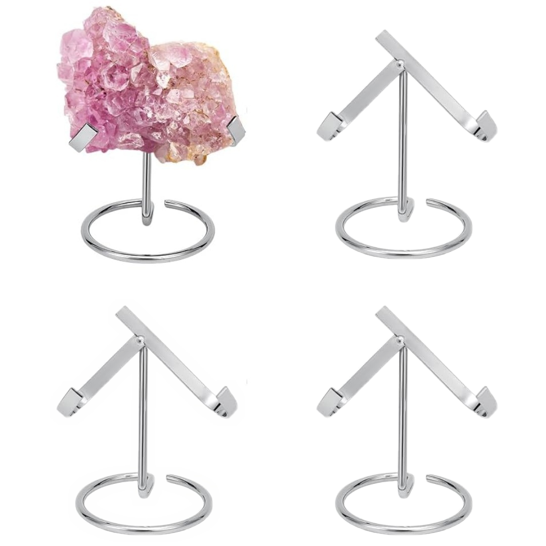 4Pcs Metal Crystal Ball Holder, 3.151x2.36in Crystal Mineral Specimen ...
