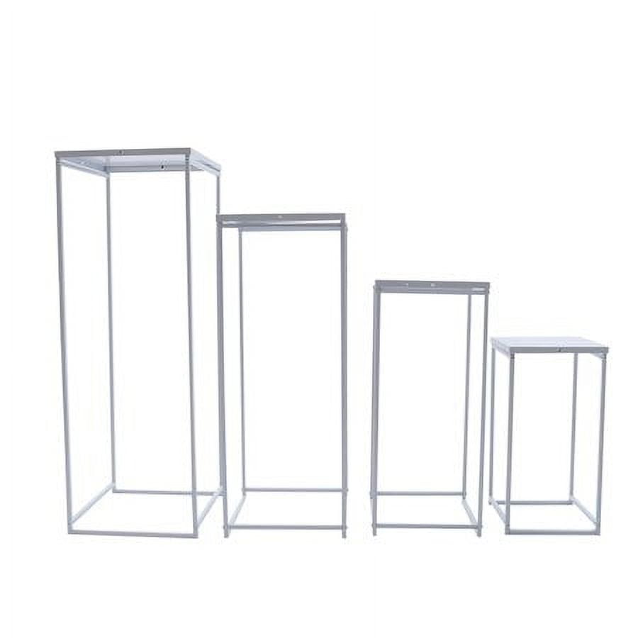 4Pcs Metal Flower Rack Vase Stand Prop Geometric Column For Wedding ...