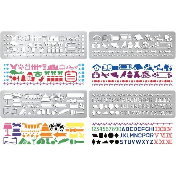 4Pcs Metal Stencils for Wood Burning Mixed Patterns Stencils Stainless ...