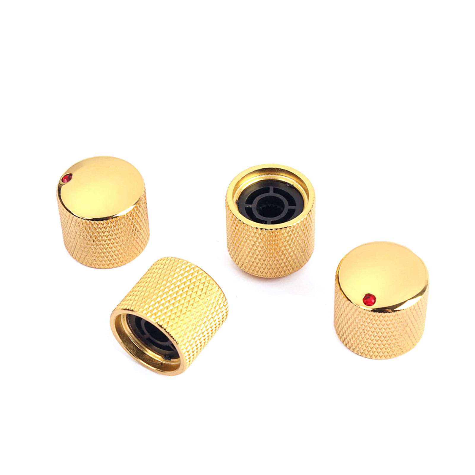 4Pcs Metal Volumes Tone Control Knobs Electric Guitar Bass Knobs ...