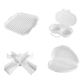 4Pcs Microwave Cooking Set Oven Cookware Set with Bacon Baking Plate ...