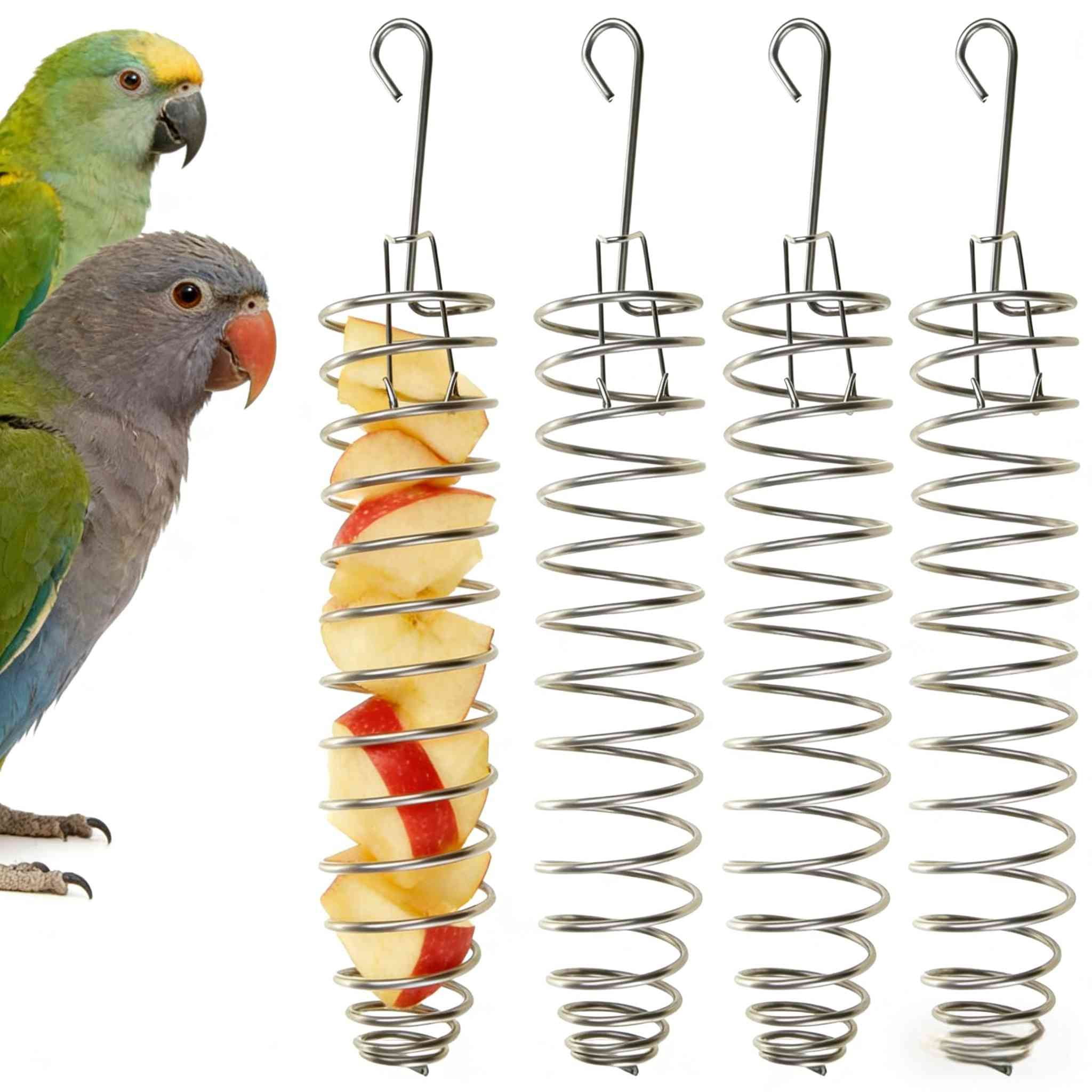 4Pcs Millet Spray Holder for Parrots, Parakeet Treat Sticks Feeder ...