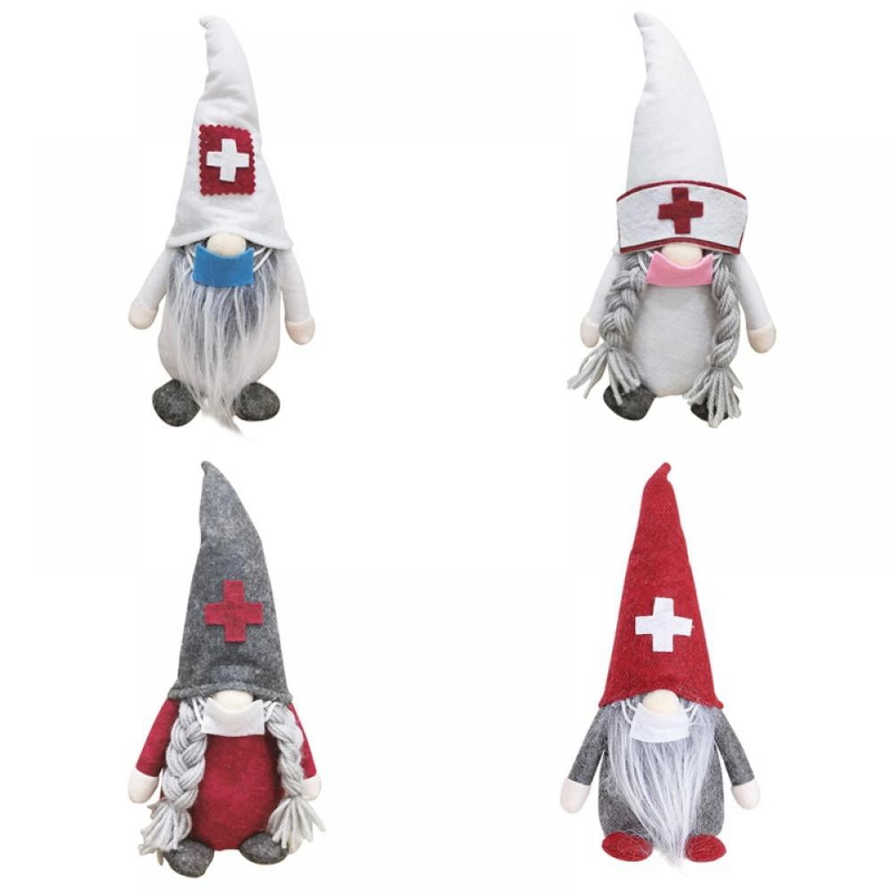 4Pcs Mini Christmas Gnome Ornaments Set Faceless Christmas Gnomes with ...