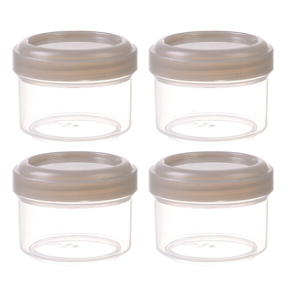 4Pcs Mini Clear Jars With Leakproof Lids Round Clear Container 35Ml ...