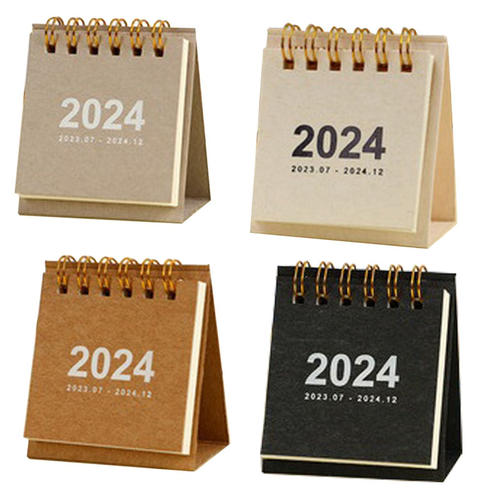 4Pcs Mini Desk Calendars From Jan. 2024 - Dec. 2024 Pocket Calendar 2. ...