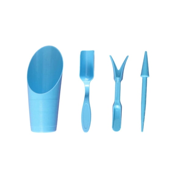 4Pcs Mini Gardening Tool Set With Soil Scoop & Shovel & Rake & Dibber ...