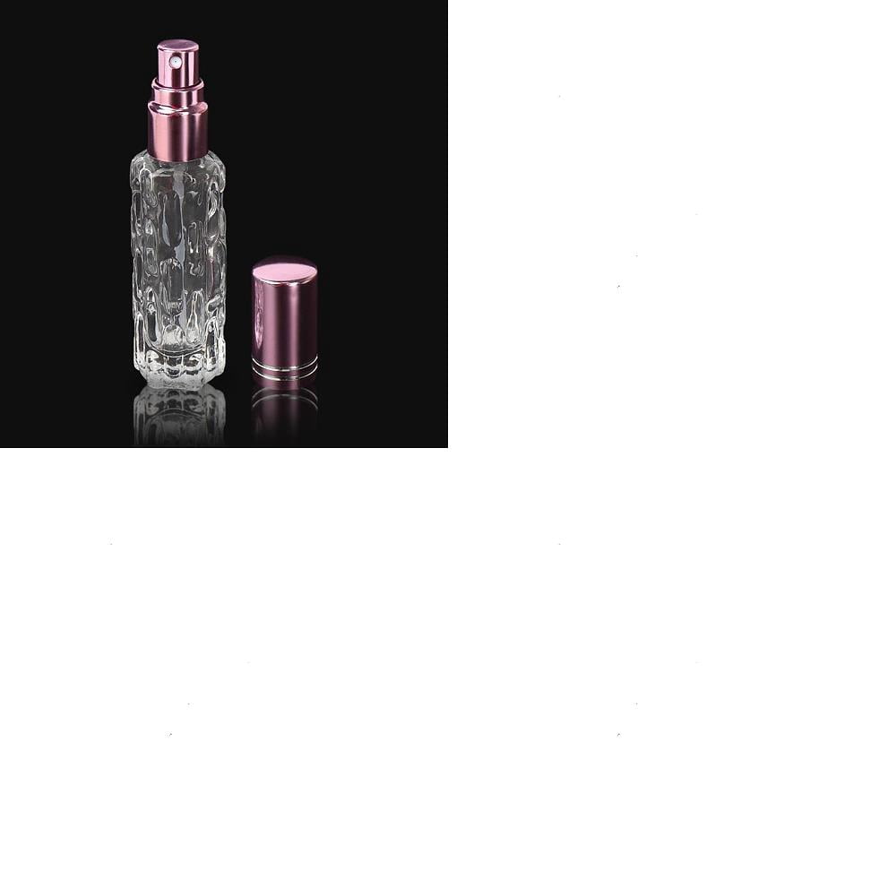 4Pcs Mini Refillable Glass Spray Empty Bottles with Aluminum Fine Mist ...