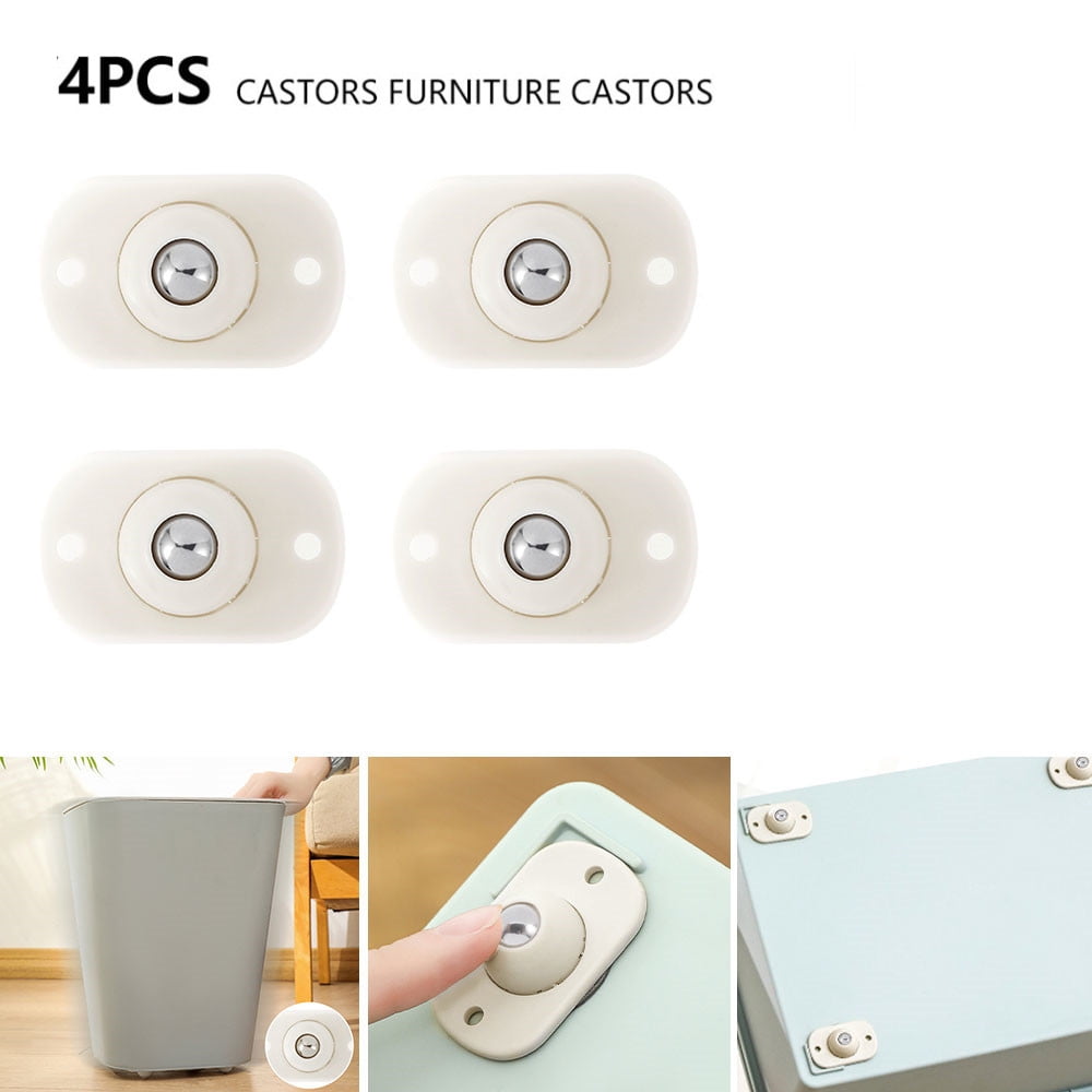 4Pcs Mini Swivel Casters Wheels,360 Degree Self-Adhesive Swivel Caster ...