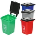 4Pcs Mini Trash Cans Model Kids Trash Cans Sorting Garbage Cans ...