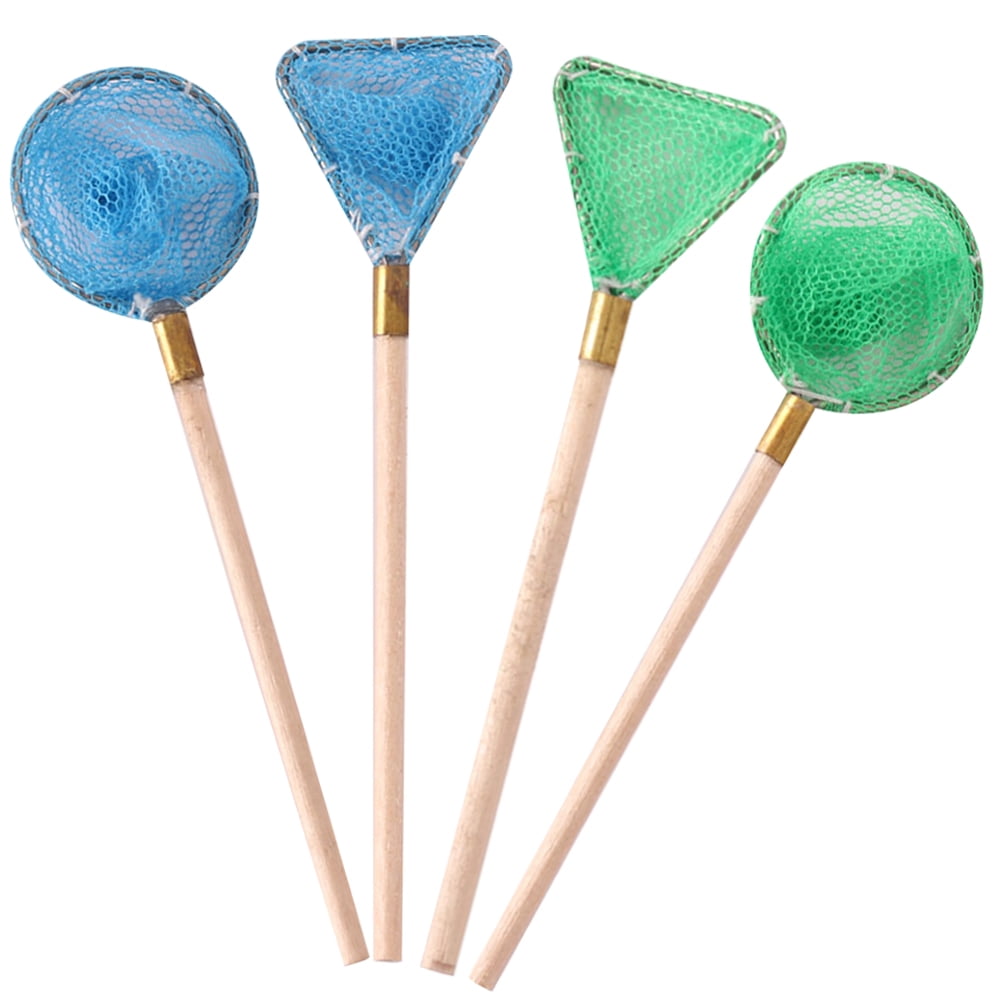 4Pcs Miniature Fishing Net Mini Fishing Tool Model Miniature Garden ...