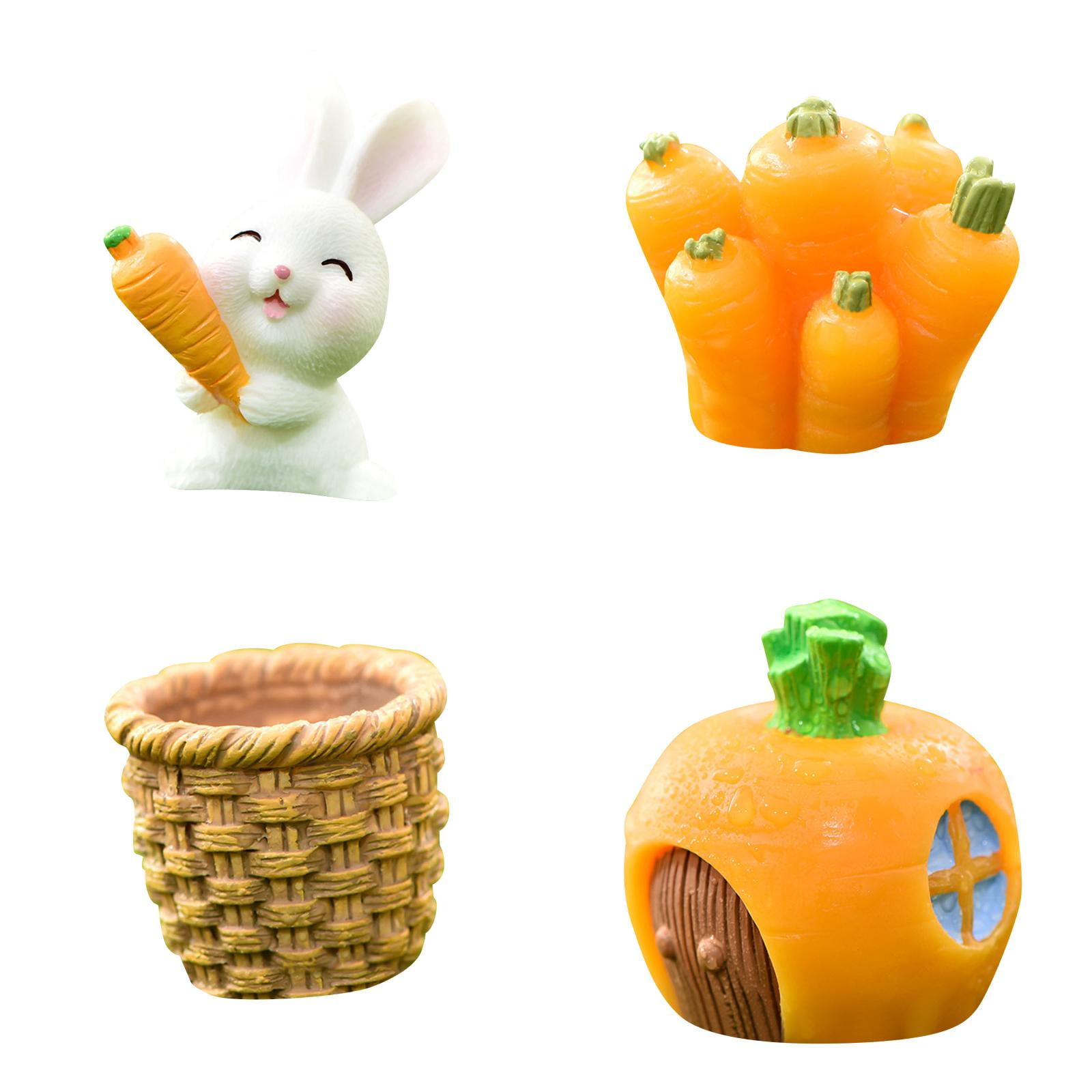 4Pcs Miniature Rabbit Figurines, Rabbit Doll, Rabbit Toy for Kids ...