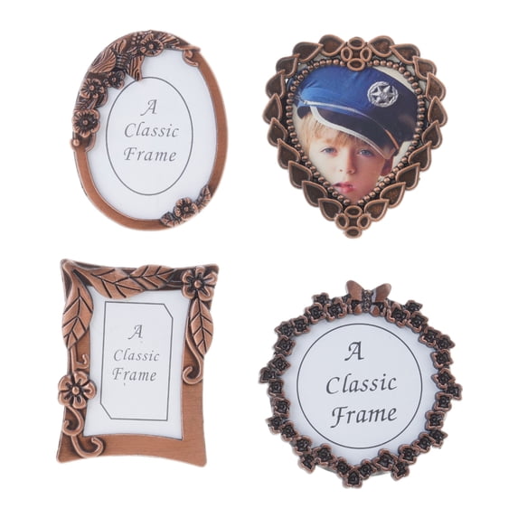 4Pcs Minis Retro Picture Frame Tiny Metal Picture Frame Antique Wallet ...