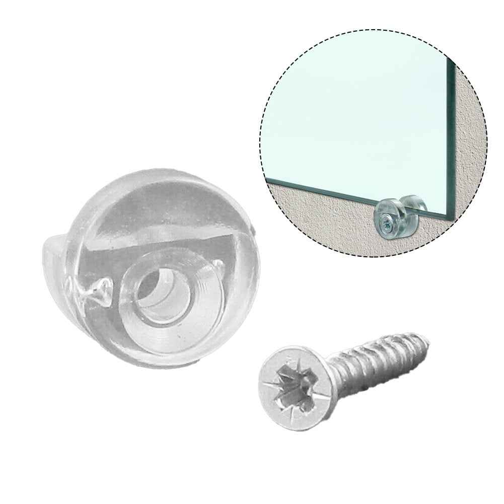 4Pcs Mirror Wall Clips Fixing Kit Frameless Clips Glass Bracket ...