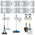 4Pcs Mop Broom Holder Wall Mounted Broom Hanger Self Adhesive Mop ...