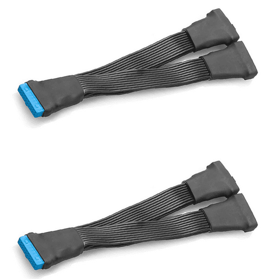 4Pcs Motherboard USB 3.0 19PIN Header 1 to 2 Extension Splitter Cable ...