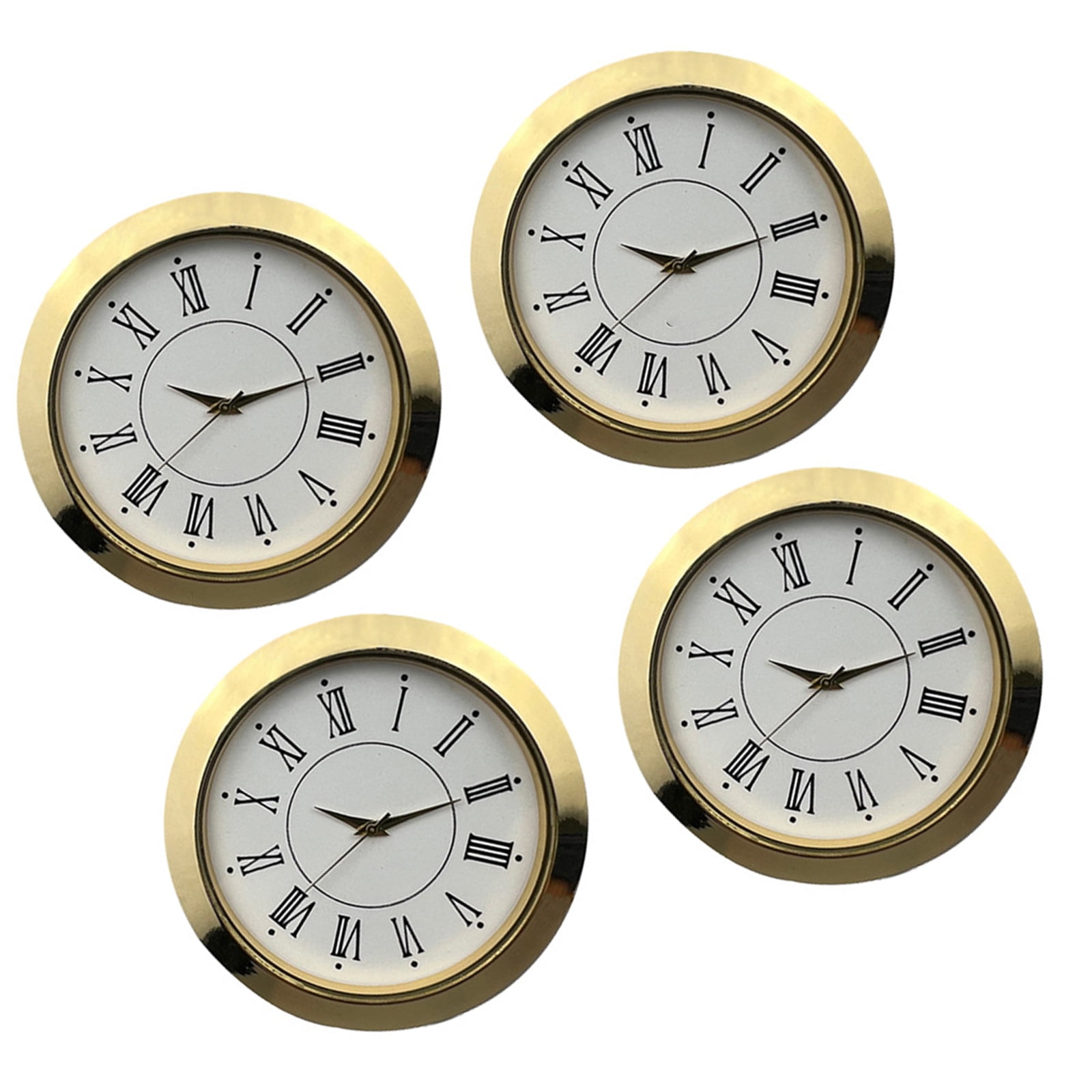 4Pcs Multipurpose 55mm Quartzs Clock Heads with Arabic or Roman Numerals for Precisions and ...