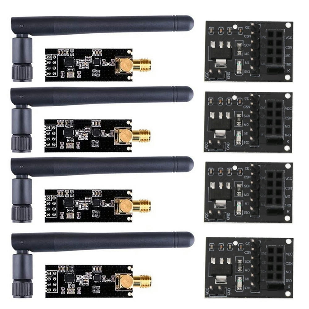 4Pcs NRF24L01+PA+LNA Wireless Module with Antenna 1100 Meters Long ...