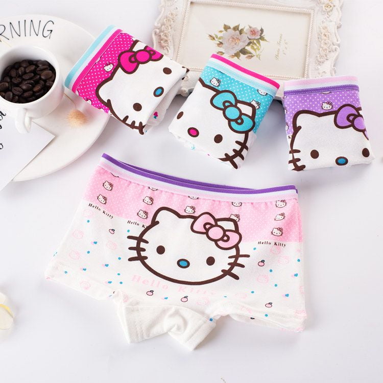 4Pcs New Hello Kitty Underpants Sanrio Panties Women's Briefs Underwear ...