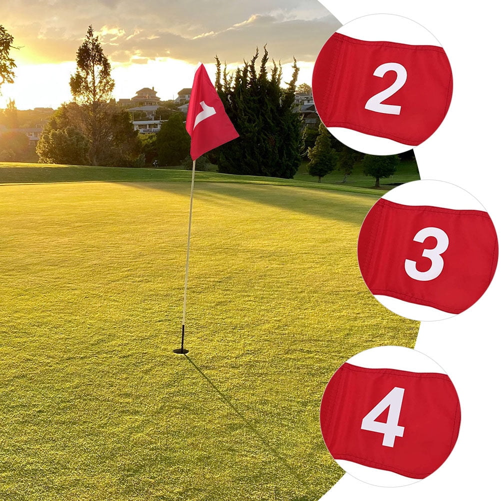 SEWCHICS Golf Flag Numbers Red Nylon 4Pcs - Walmart.com