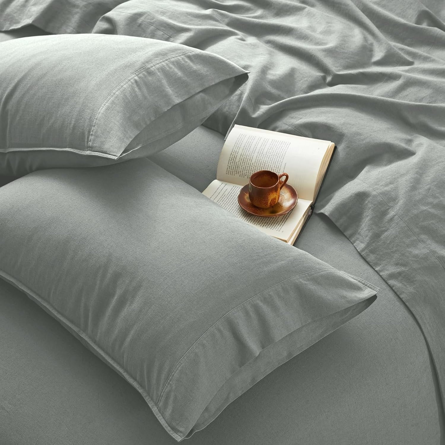 4Pcs Organic Linen Sheets Full Size, 100% French Linen from Normandy ...