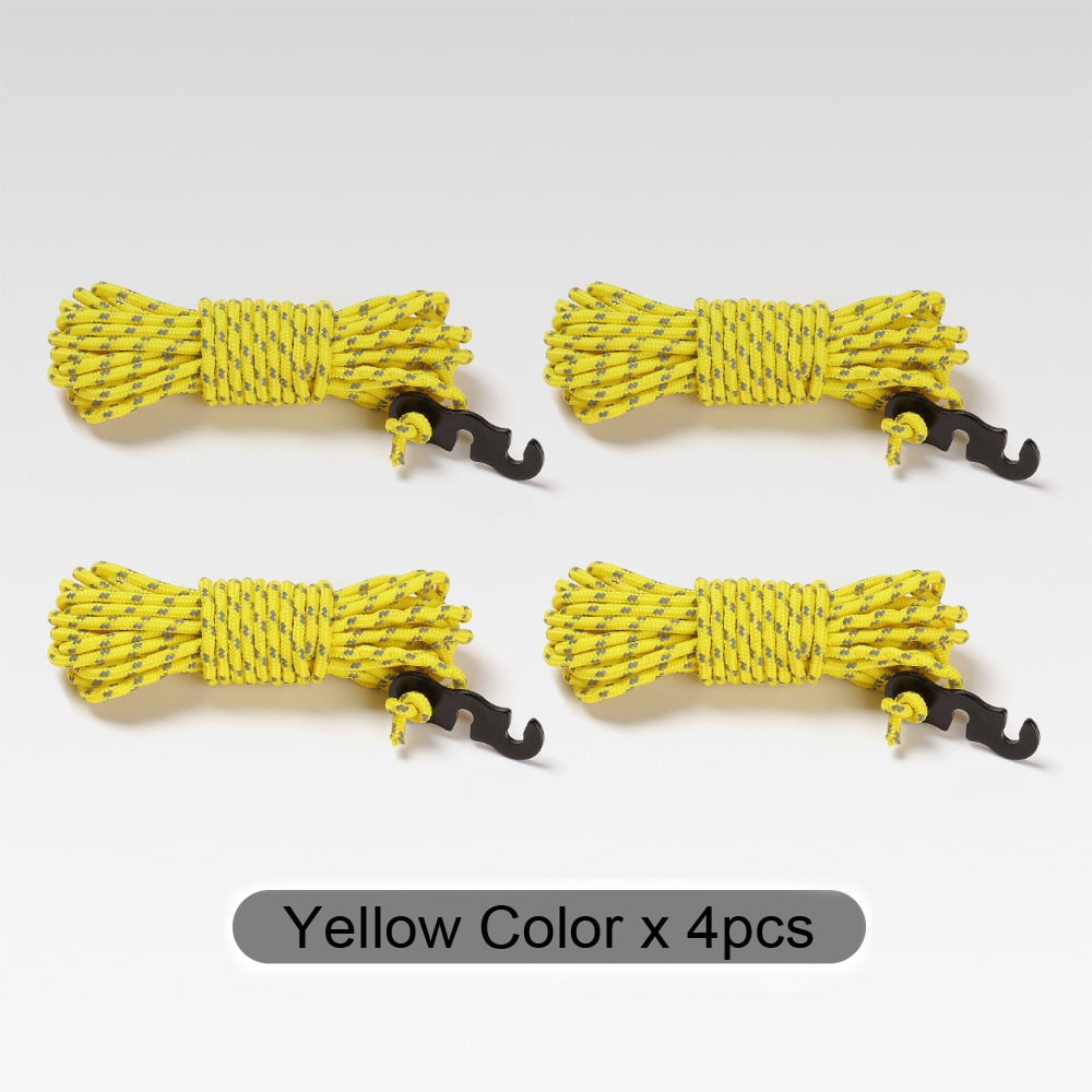 4Pcs Outdoor Guy Lines Tent Cords Reflective Camping Rope with Aluminum ...