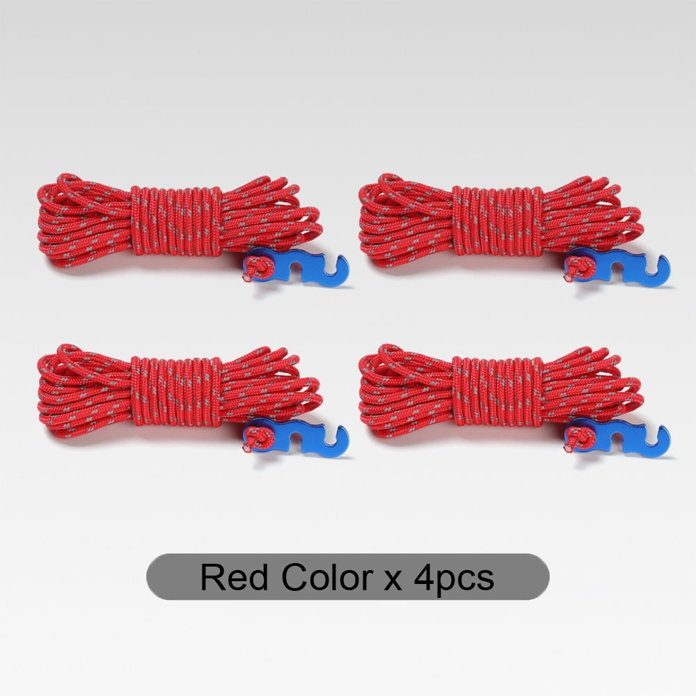 4Pcs Outdoor Guy Lines Tent Cords Reflective Camping Rope with Aluminum ...
