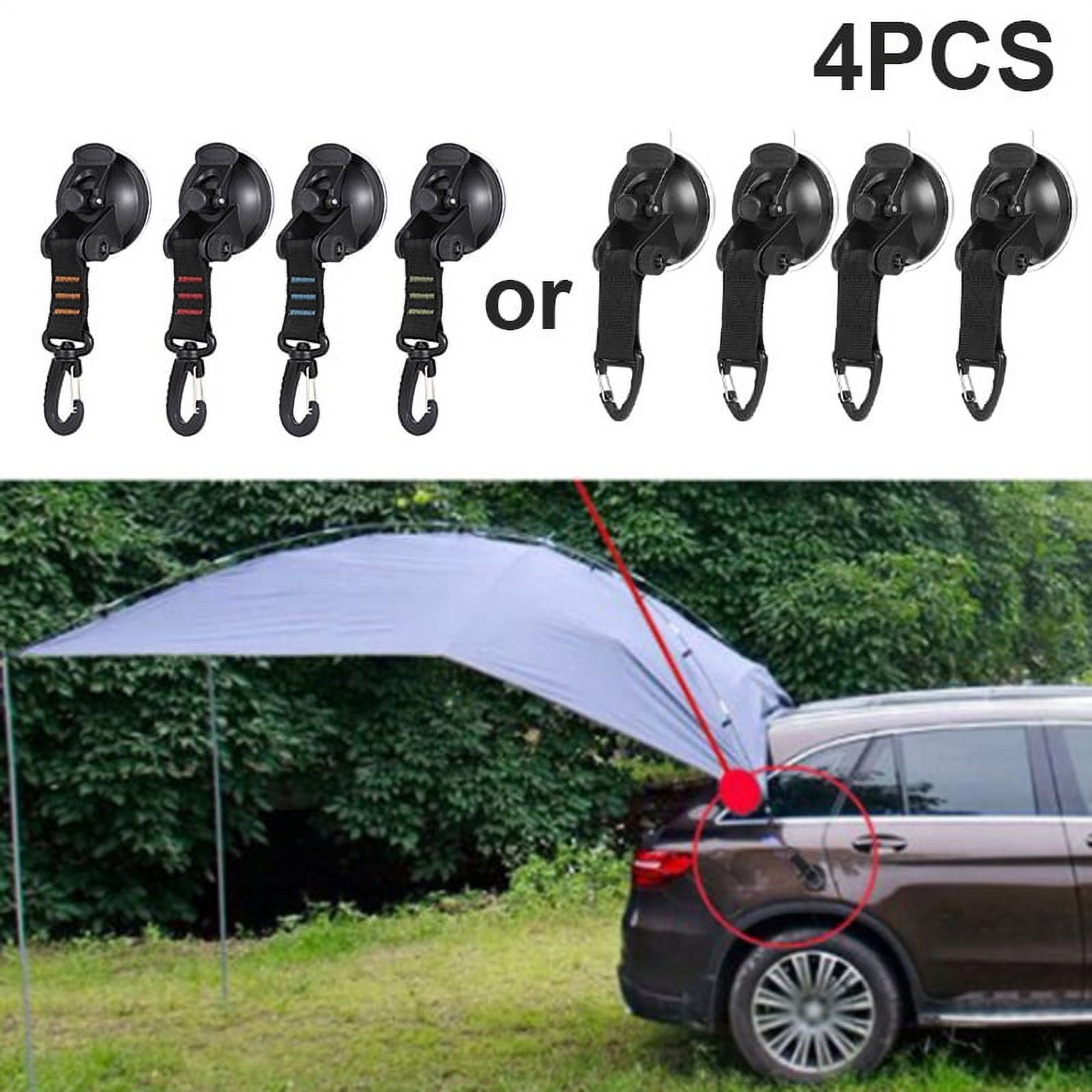 4Pcs Outdoor Suction Cup Anchor Securing Hook Tie Down Camping Tarp As ...