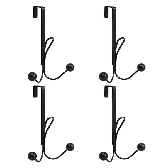 4Pcs Over Door Hooks Featuring Protective Sponge Inserts Fit Door 1.2 ...
