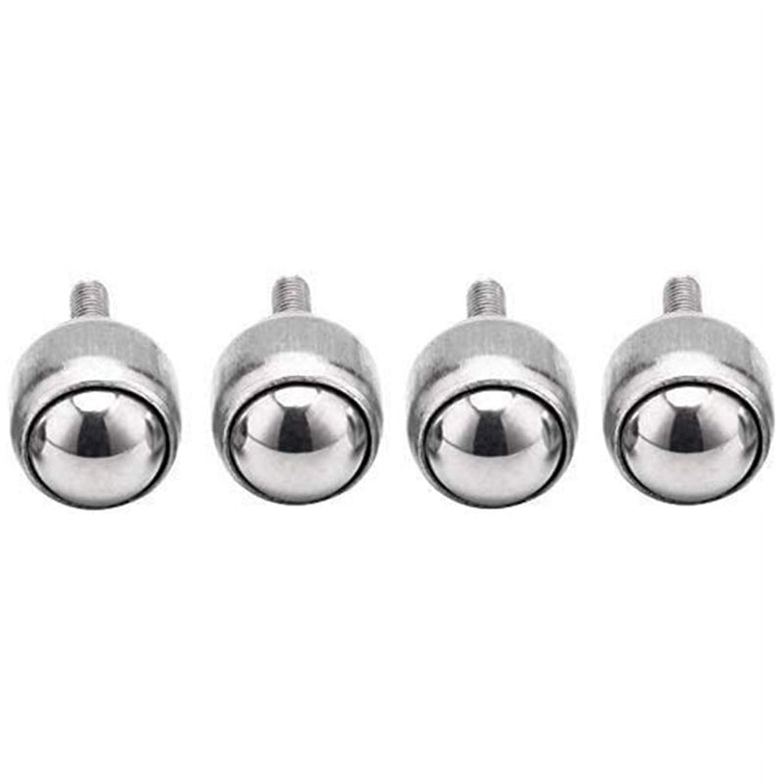 4Pcs Overall Casters Stainless Steel Rod Universal Ball Bearing Machine ...