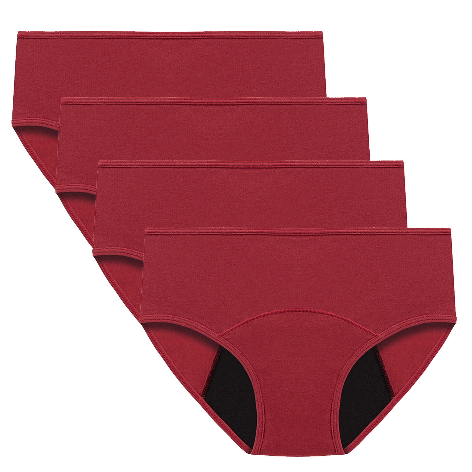 4Pcs Oversized Menstrual Leak Proof Underwear For Women Period Panties ...