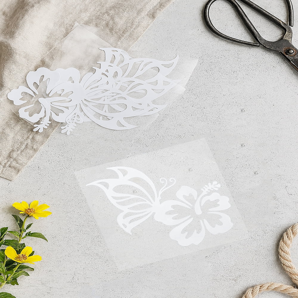 4Pcs PET Adhesive Waterproof Stickers Car Stickers Flower 137x137x0.2mm ...