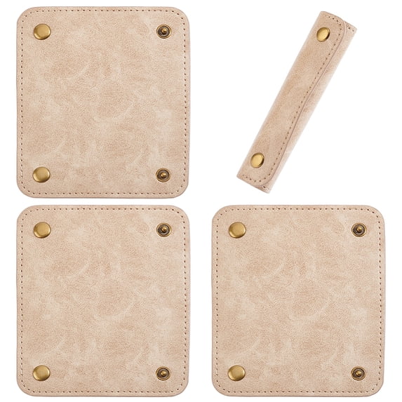 4Pcs PU Leather Luggage Handle Wrap Covers Handle Grip Protector with ...