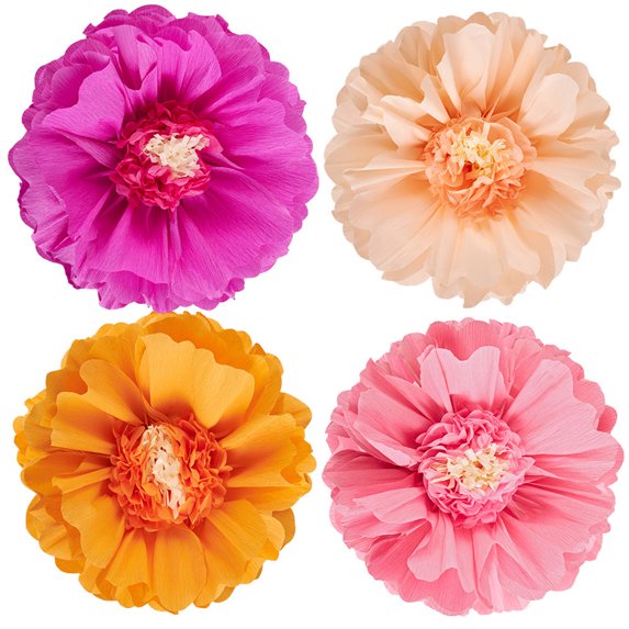 4Pcs Paper Flower 50cm Large Tissue Paper Flower Decorations for ...