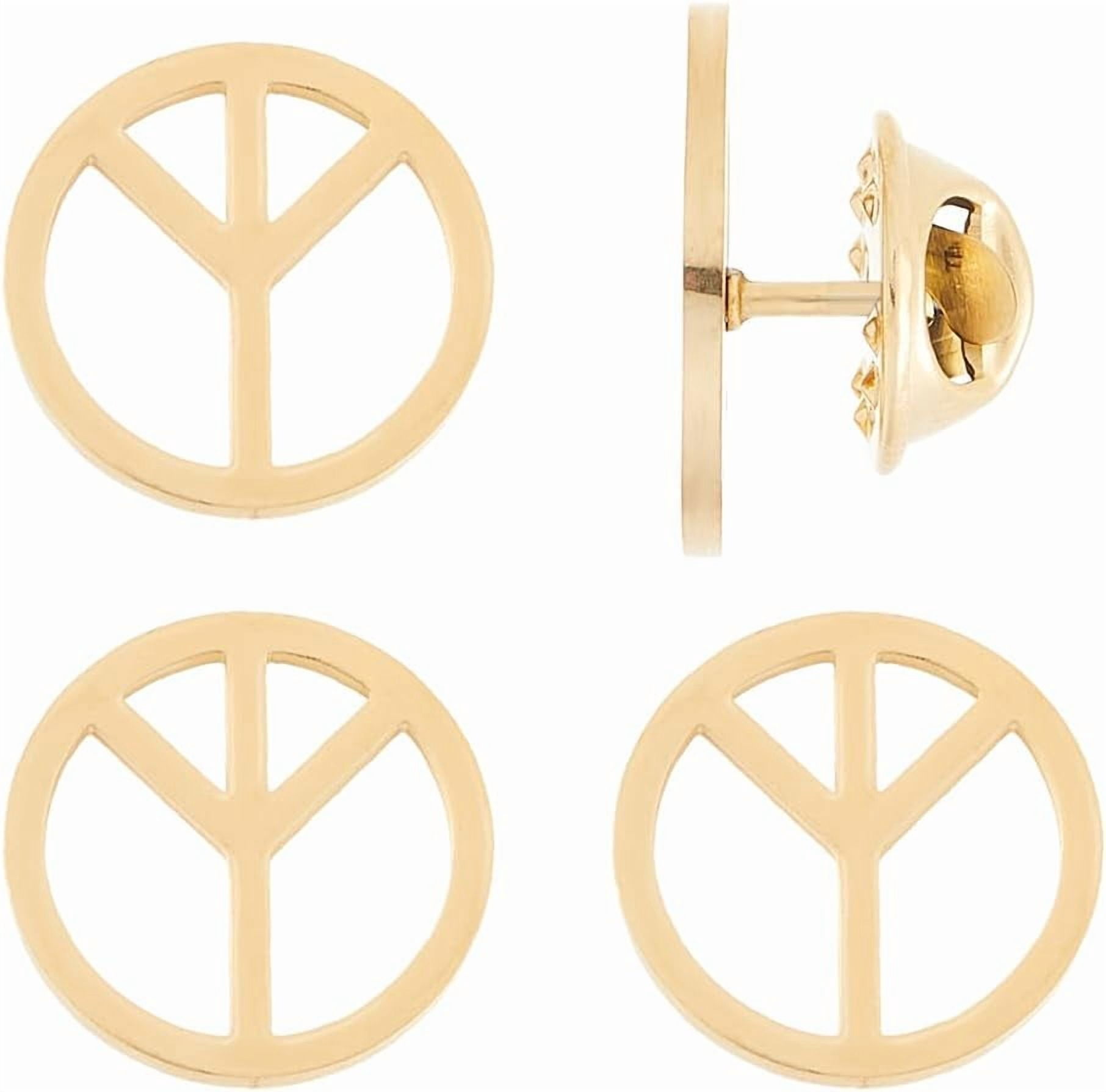 4Pcs Peace Lapel Pin Peace Sign Brooch Pins 304 Stainless Steel Peace ...