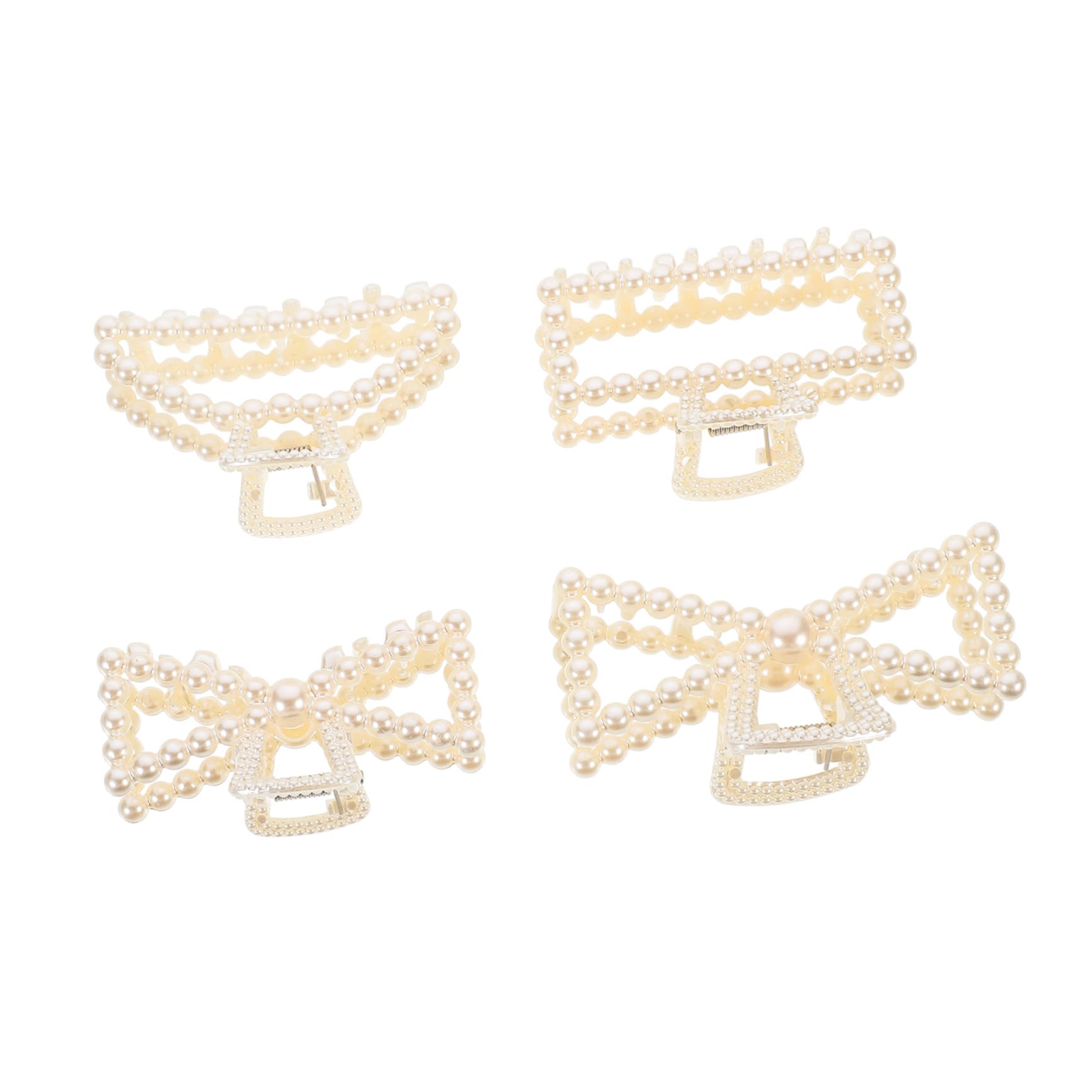 4Pcs Pearl Hair Claw Clips Durable Acrylic Hair Jaw Clips for Women ...