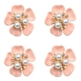 4Pcs Pearls Rhinestones Cufflinks Covers Decorative Shirt Button Clip ...