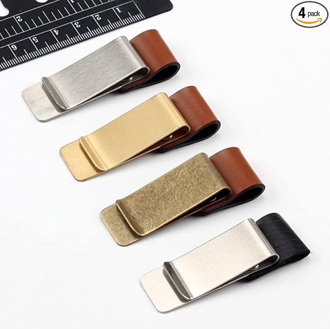 4Pcs Pen Clip for Notebook Pen Loop Holder for Notebooks PU Leather Pen ...
