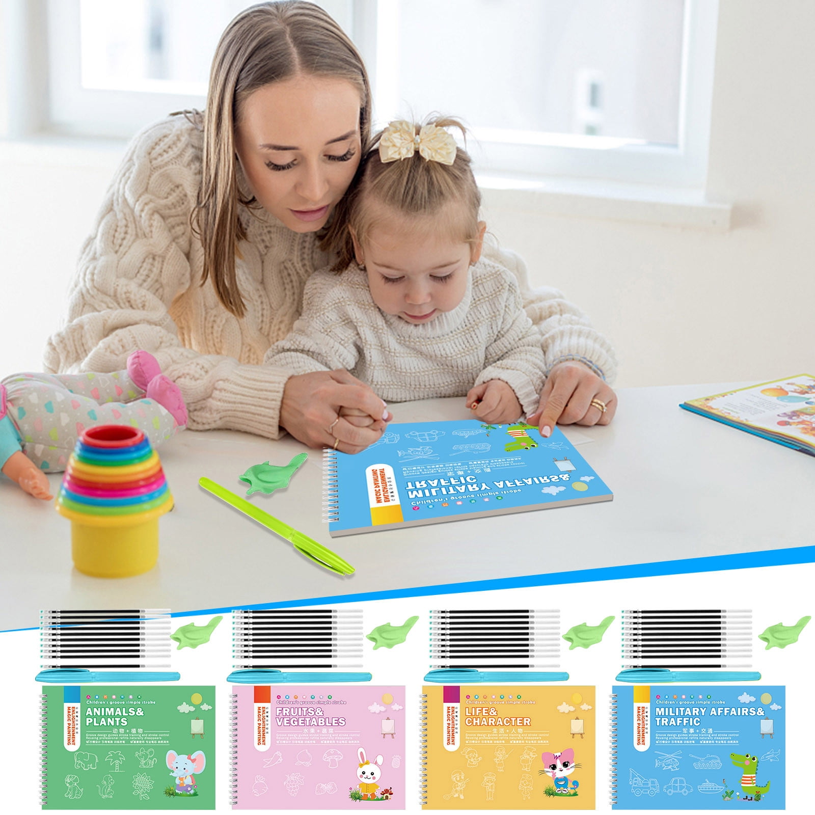 4Pcs Pen Control Copybook under $5! Yrmaups Pen Control Training Copy ...