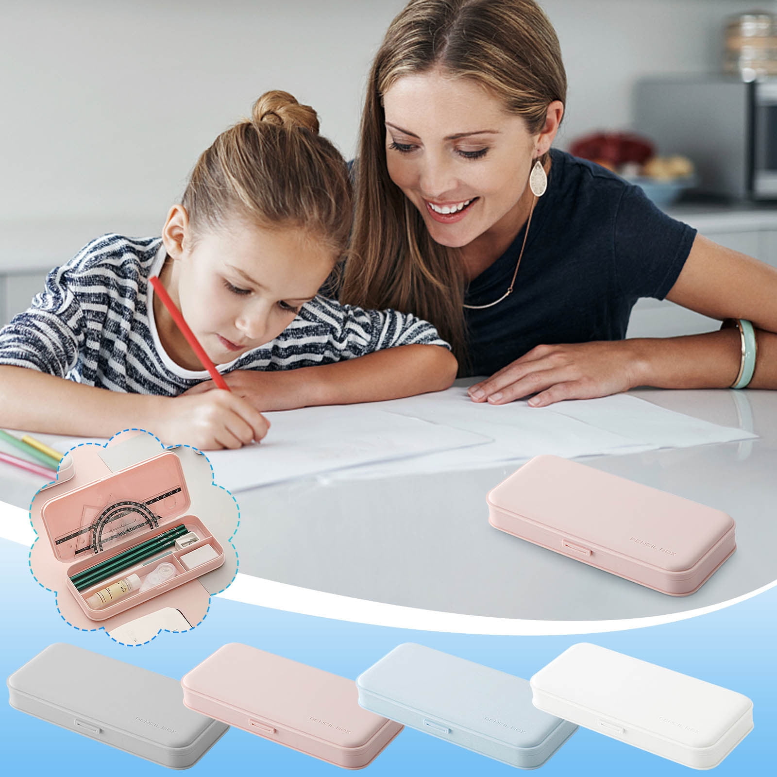 4Pcs Pencil Case Yannianjz studentPencil Case, Large Capacity Pen Box ...