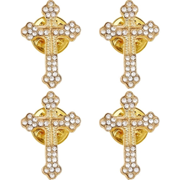 4Pcs Pin Rhinestones Lapel Pin Sparkling Brooch Pins Alloy Brooches ...
