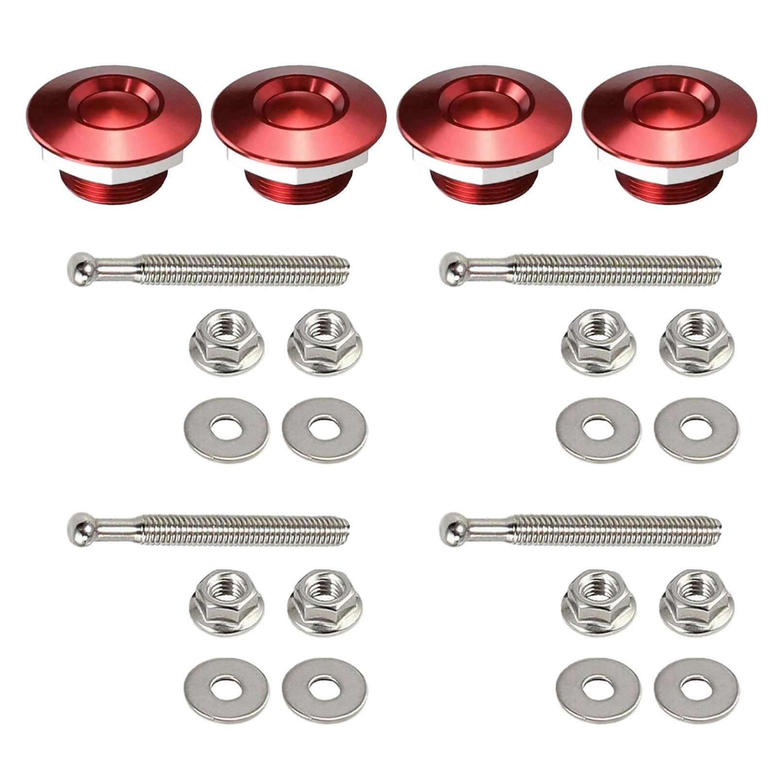 4Pcs Pins Lock Aluminum Car Bumper Pin 25mm Quick Fasteners Lock Bonnet ...