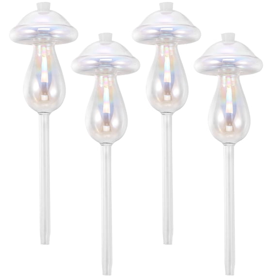 4Pcs Plant Watering Globes Mushroom Style Self Watering Planter Insert ...
