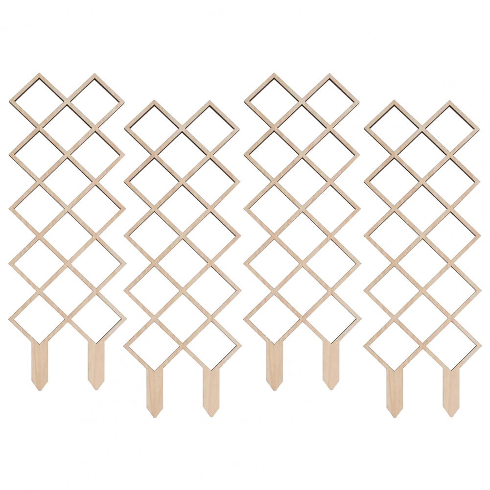 4Pcs Plants Trellis Mesh Grid Solid Wood Indoor Plants Climbing Vine ...