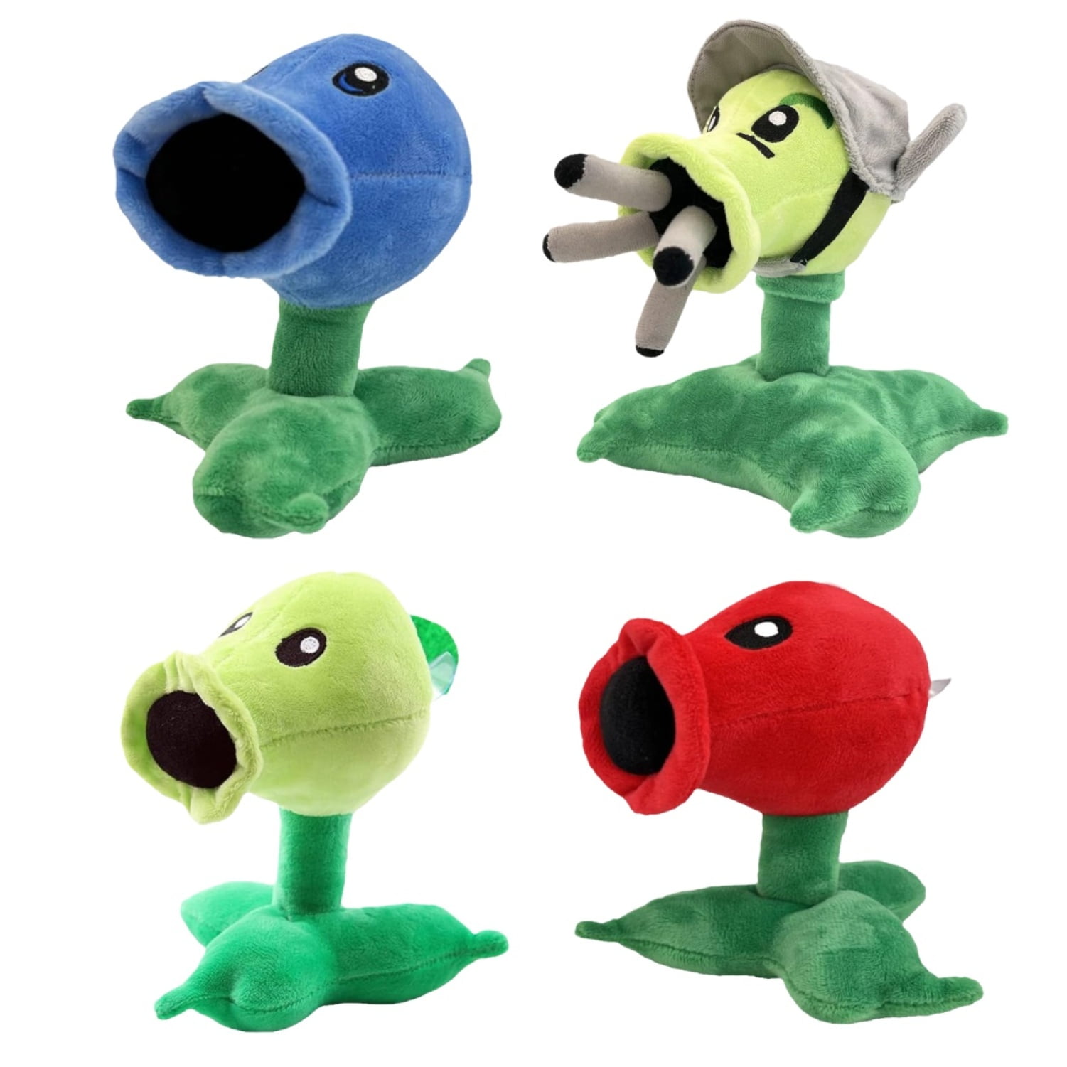 4Pcs Plants vs Zombies Plush Toys Peashooter Soft Figure Doll, Plants ...