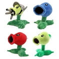 4Pcs Plants vs Zombies Plush Toys Peashooter Soft Figure Doll, Plants ...