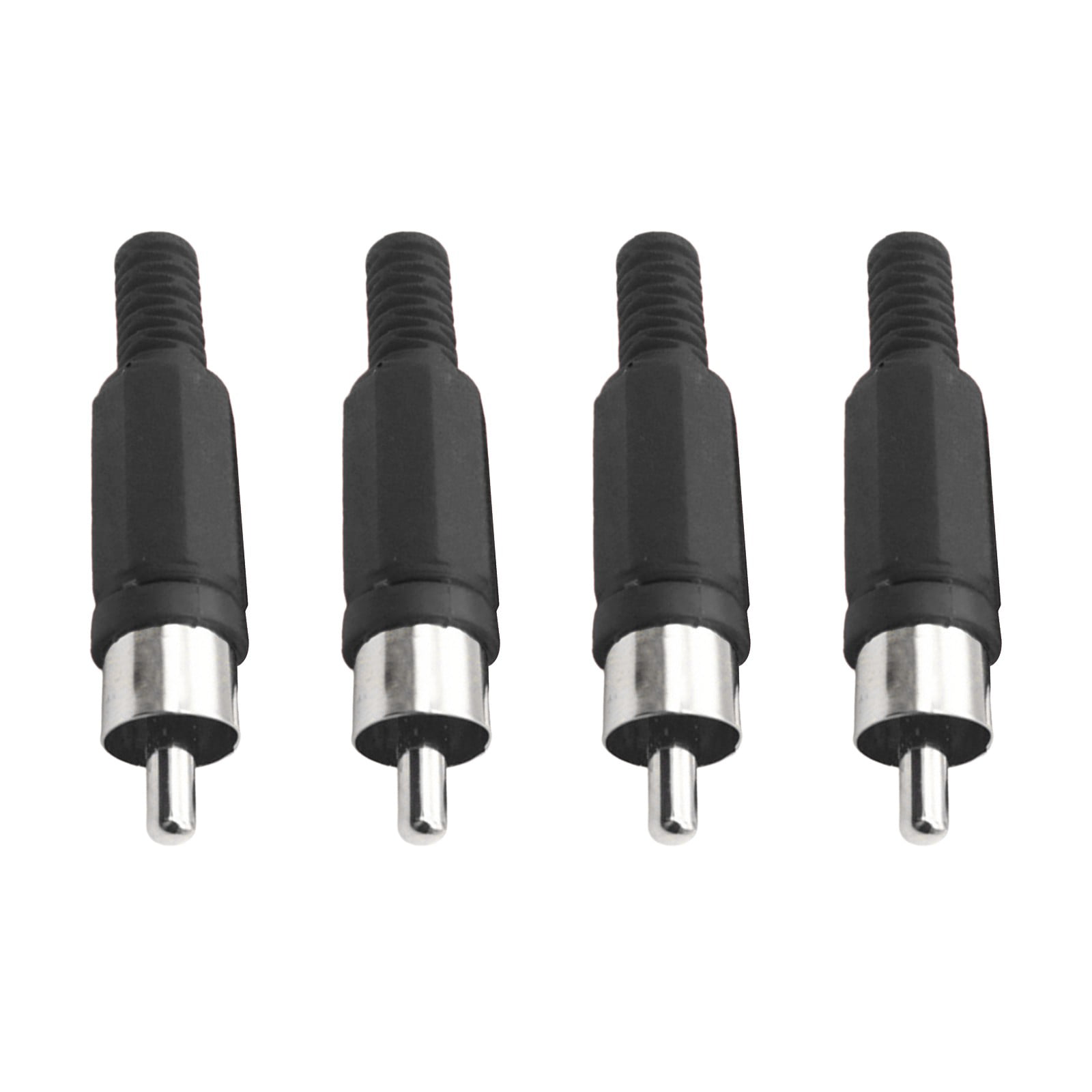 4Pcs Plastic Audio Equipment Male Plug Rca Male Welding Connector ...